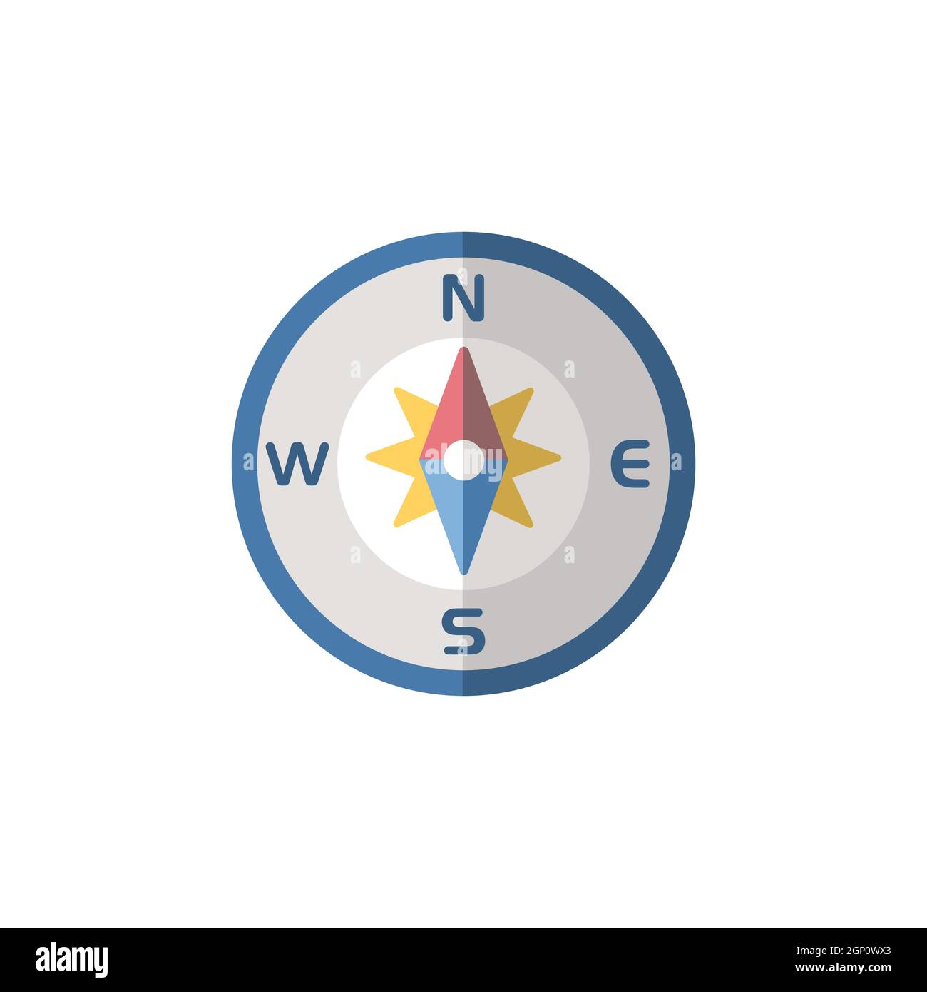 Compass. Flat icon. Isolated weather vector illustration Stock Vector ...