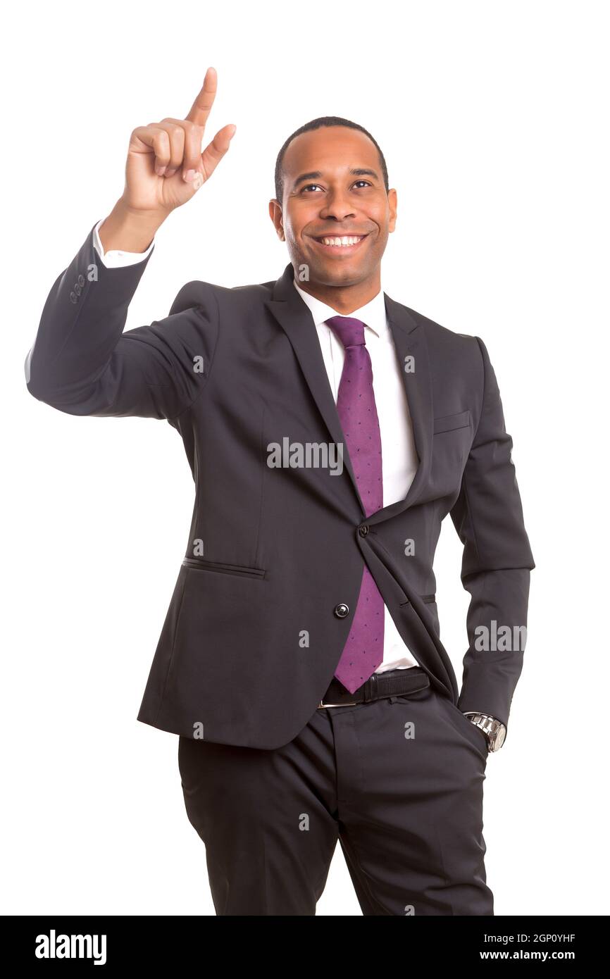 Business man pressing key hi-res stock photography and images - Alamy