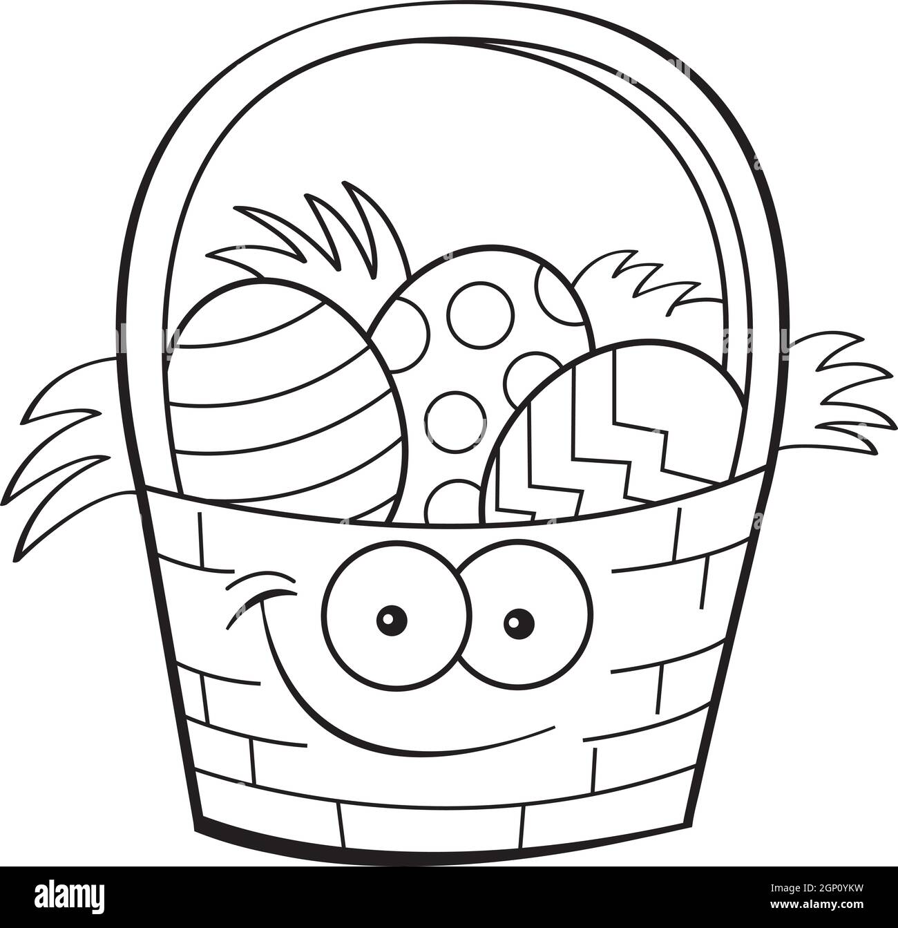 Easter Basket Clip Art Black And White