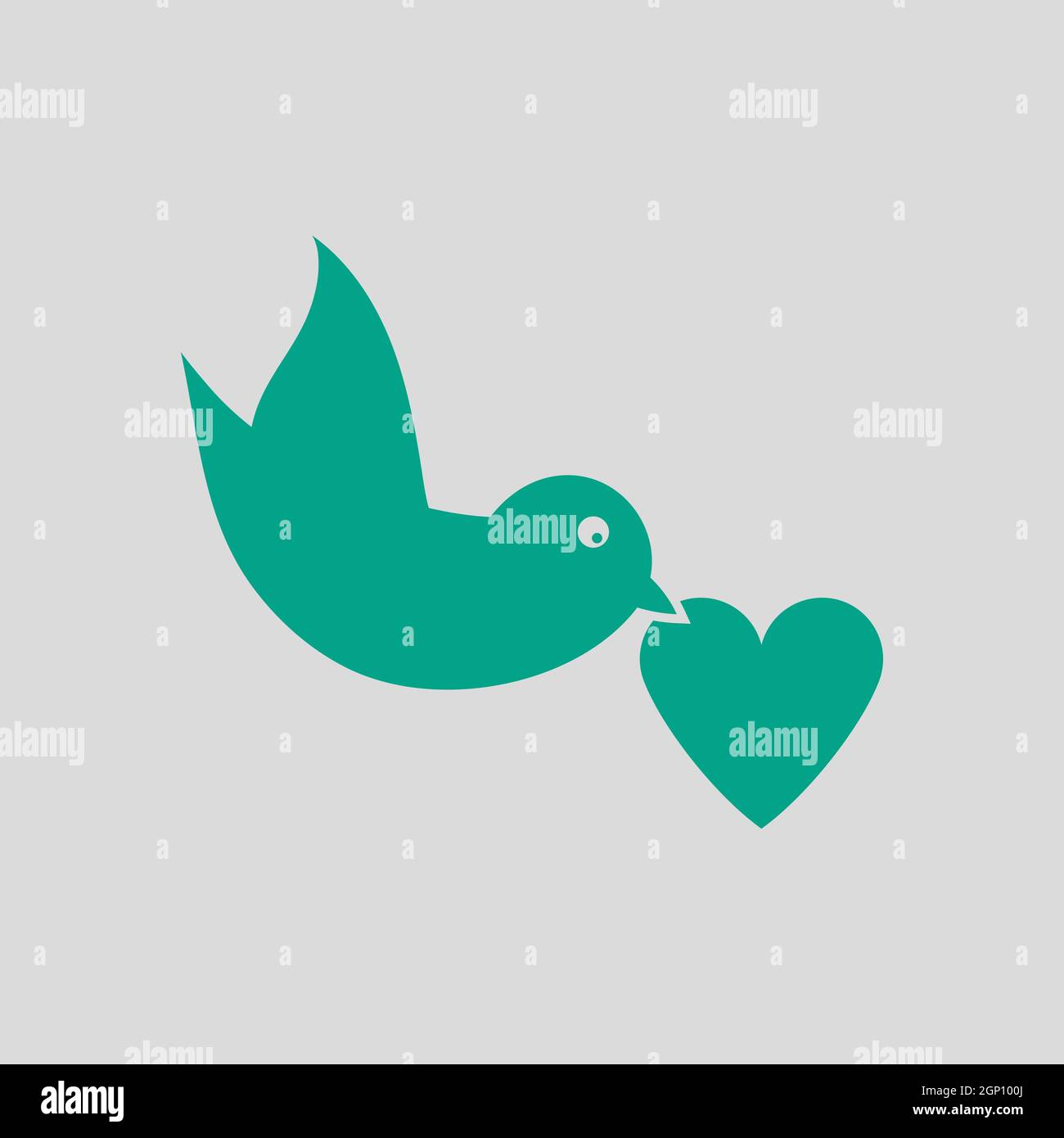 Dove With Heart Icon Stock Vector Image & Art - Alamy