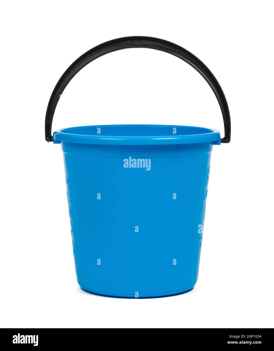 Blue plastic bucket for cleaning isolated on white background Stock ...