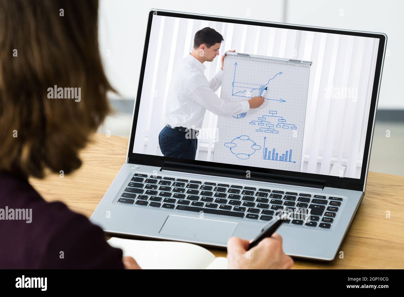 Virtual Online Training Lecture And Coaching Meeting Stock Photo - Alamy