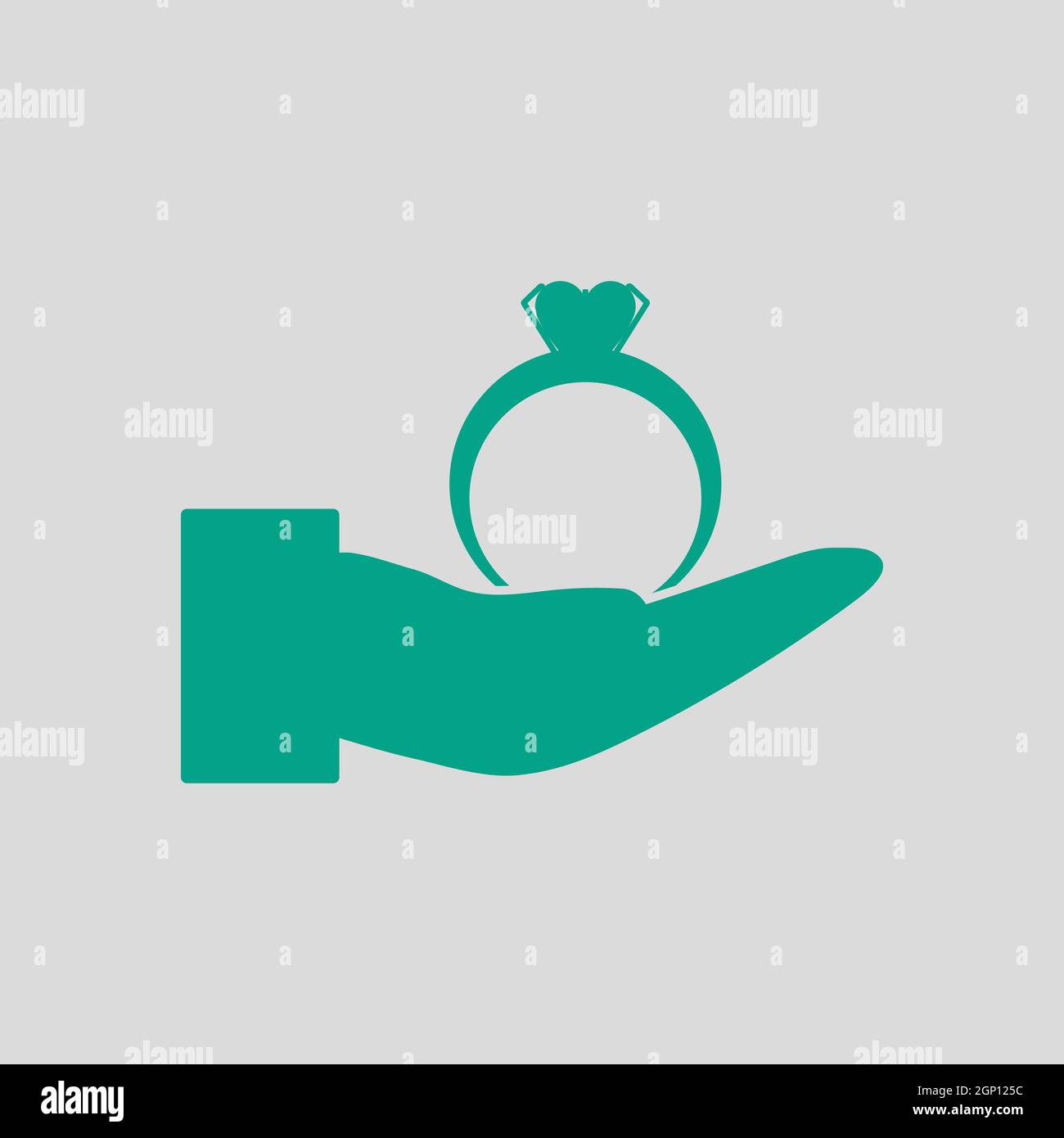Hand Present Heart Ring Icon Stock Vector Image & Art - Alamy