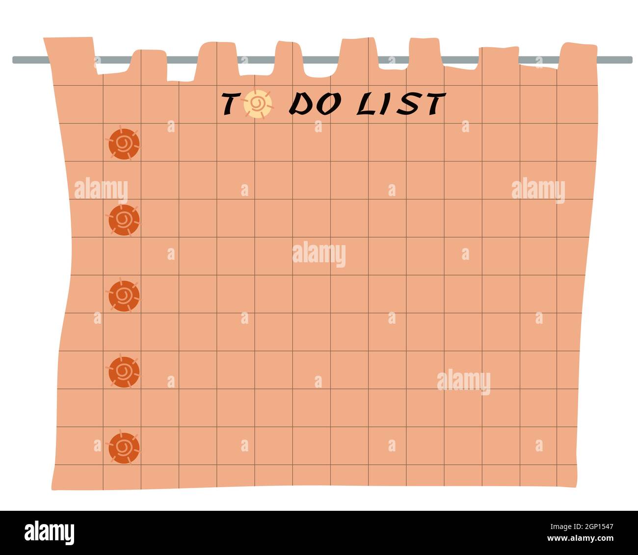 To do list paper sheet on white background. Vector illustration Stock ...