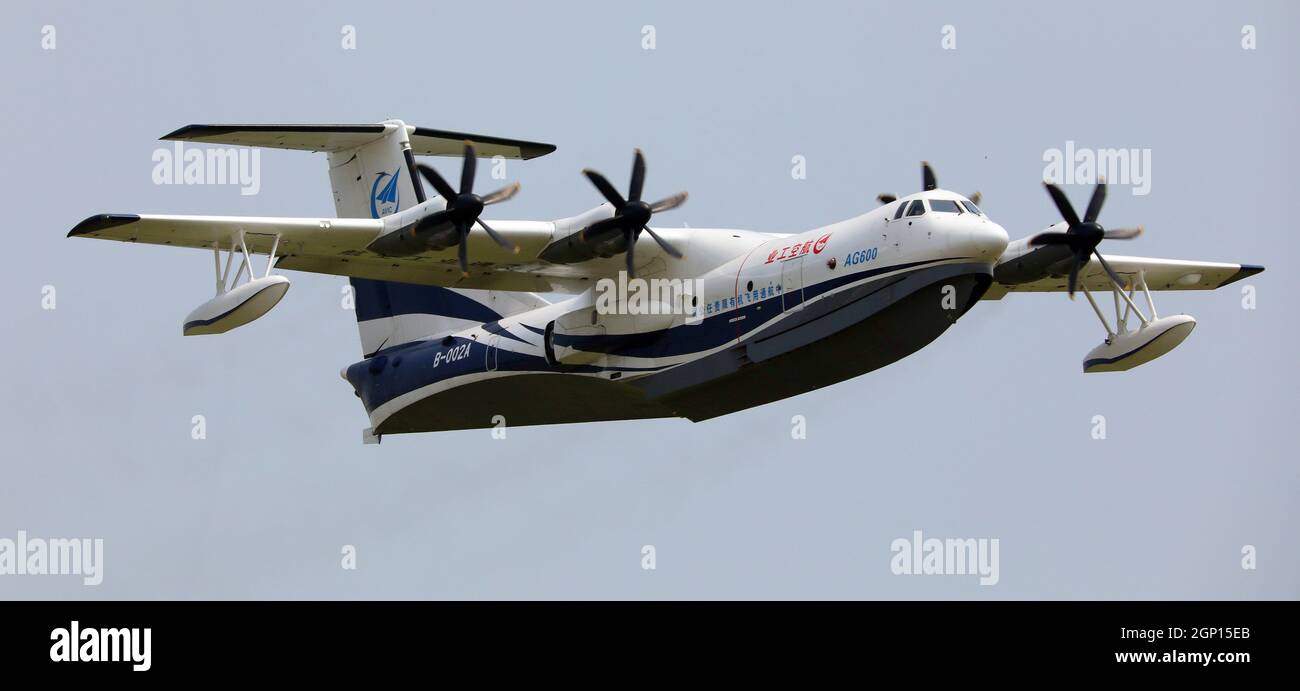 AVIC AG600 Kunlong is displayed at the China International Aviation and ...