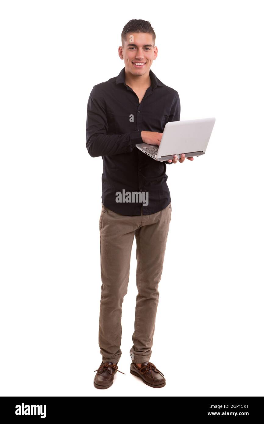 One man computer desk Cut Out Stock Images & Pictures - Alamy