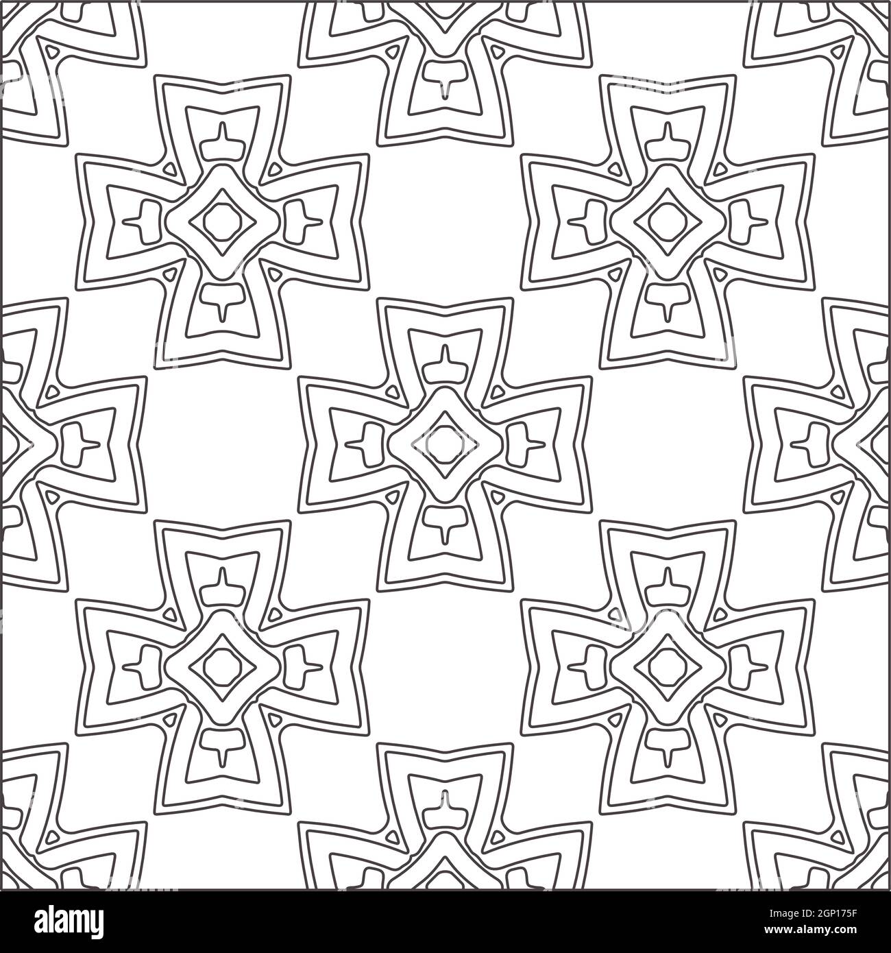 Vector pattern with symmetrical elements . Repeating geometric tiles ...