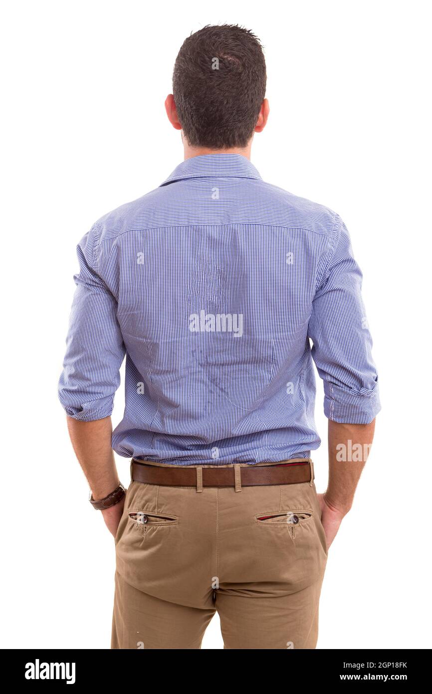 Male model looking back turned hi-res stock photography and images - Alamy