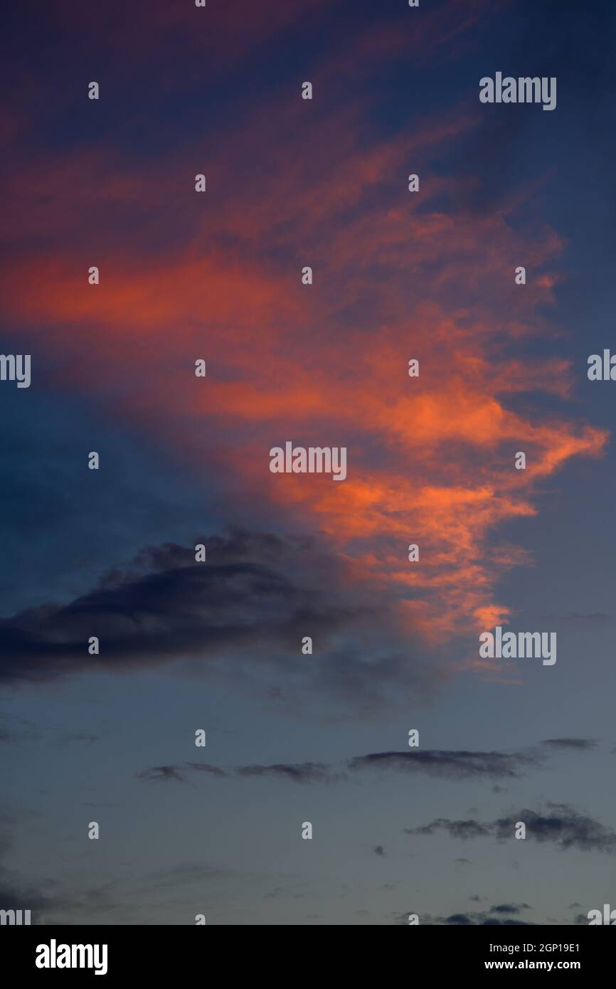 Beautiful and warm colored sunset sky Stock Photo - Alamy