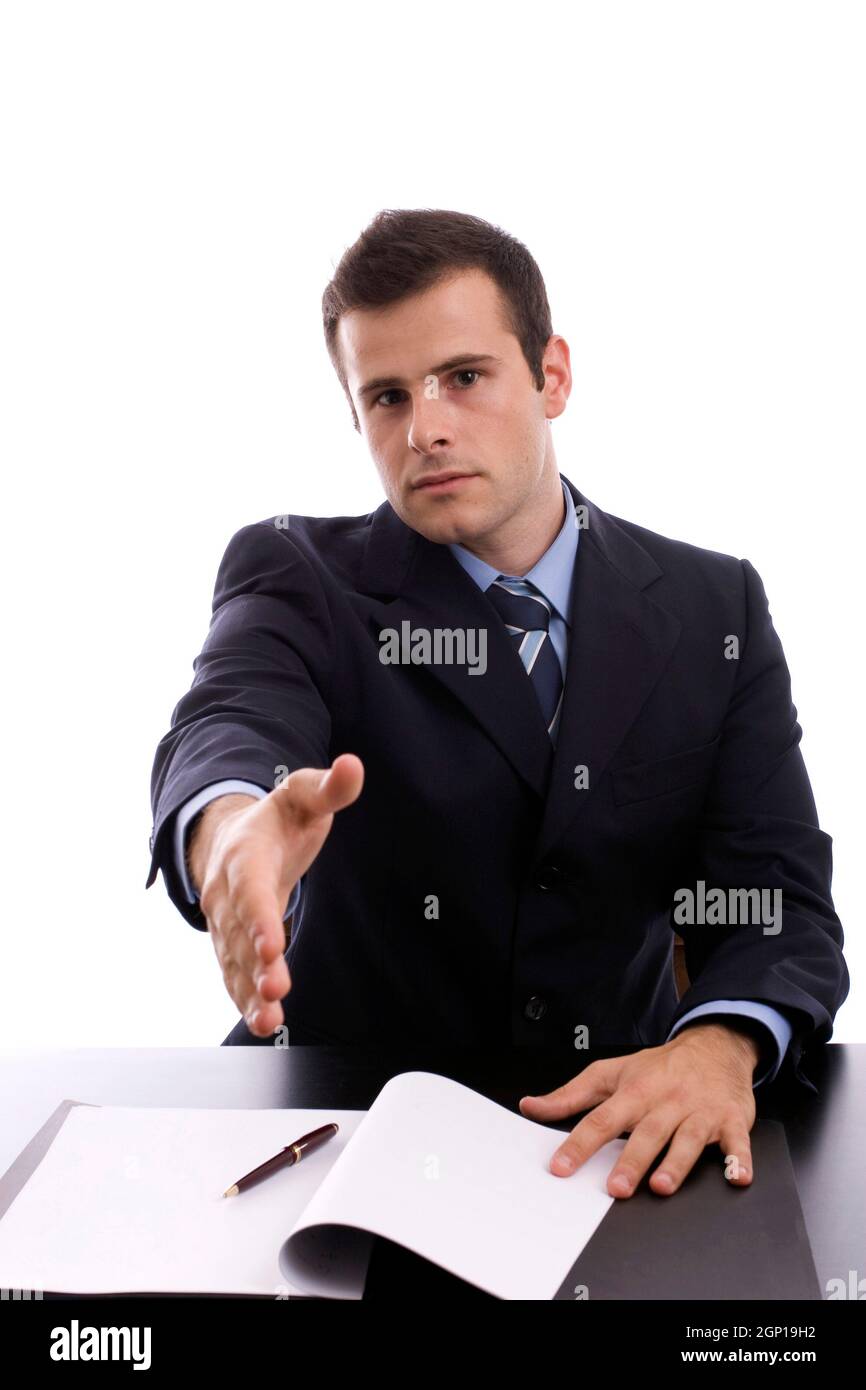 Offering to shake hands focus hi-res stock photography and images - Alamy