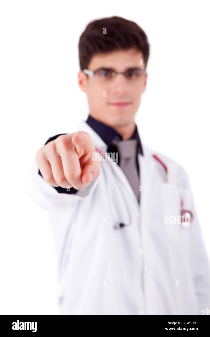 Medical expert pointing finger hi-res stock photography and images - Alamy