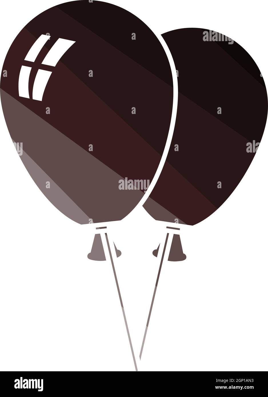 Two Balloons Icon Stock Vector Image & Art - Alamy