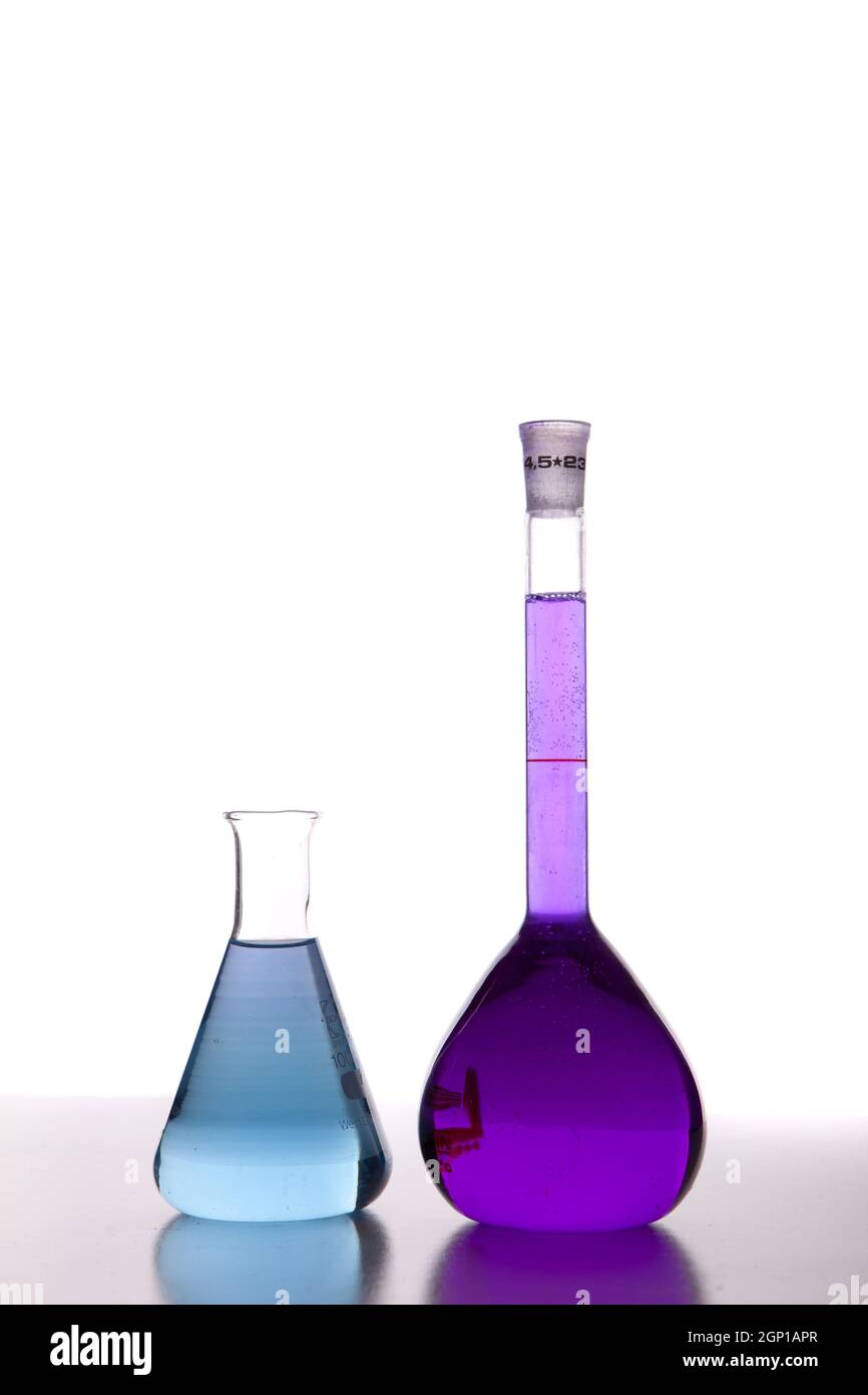 Laboratory equipment, isolated over white background Stock Photo - Alamy