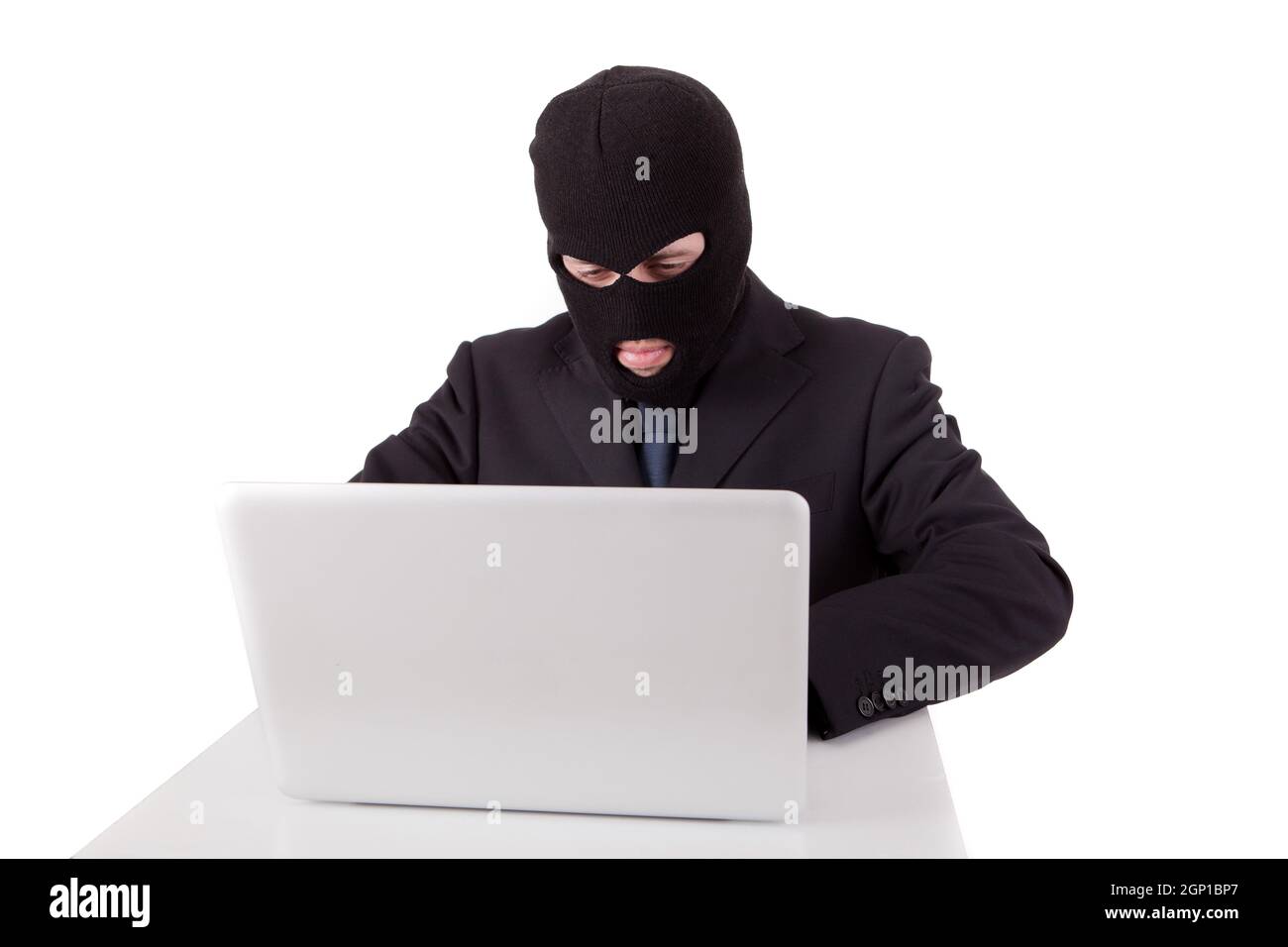 Computer hacker in suit tie hi-res stock photography and images - Alamy