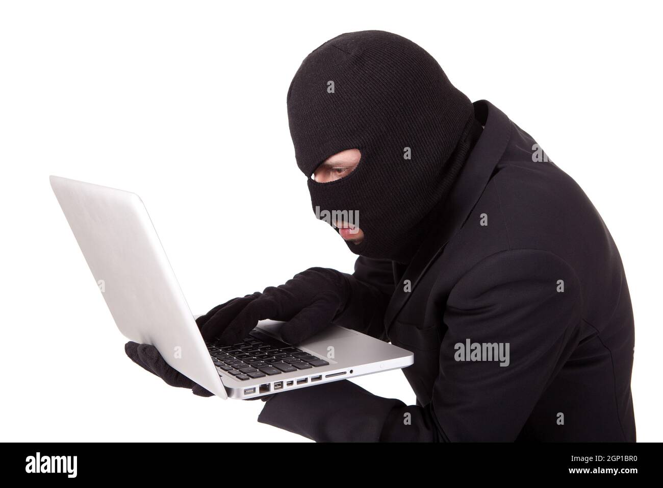 Computer Hacker in suit and tie Stock Photo - Alamy