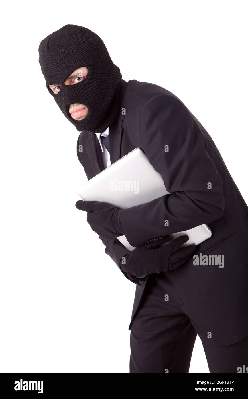 Computer Hacker in suit and tie Stock Photo - Alamy