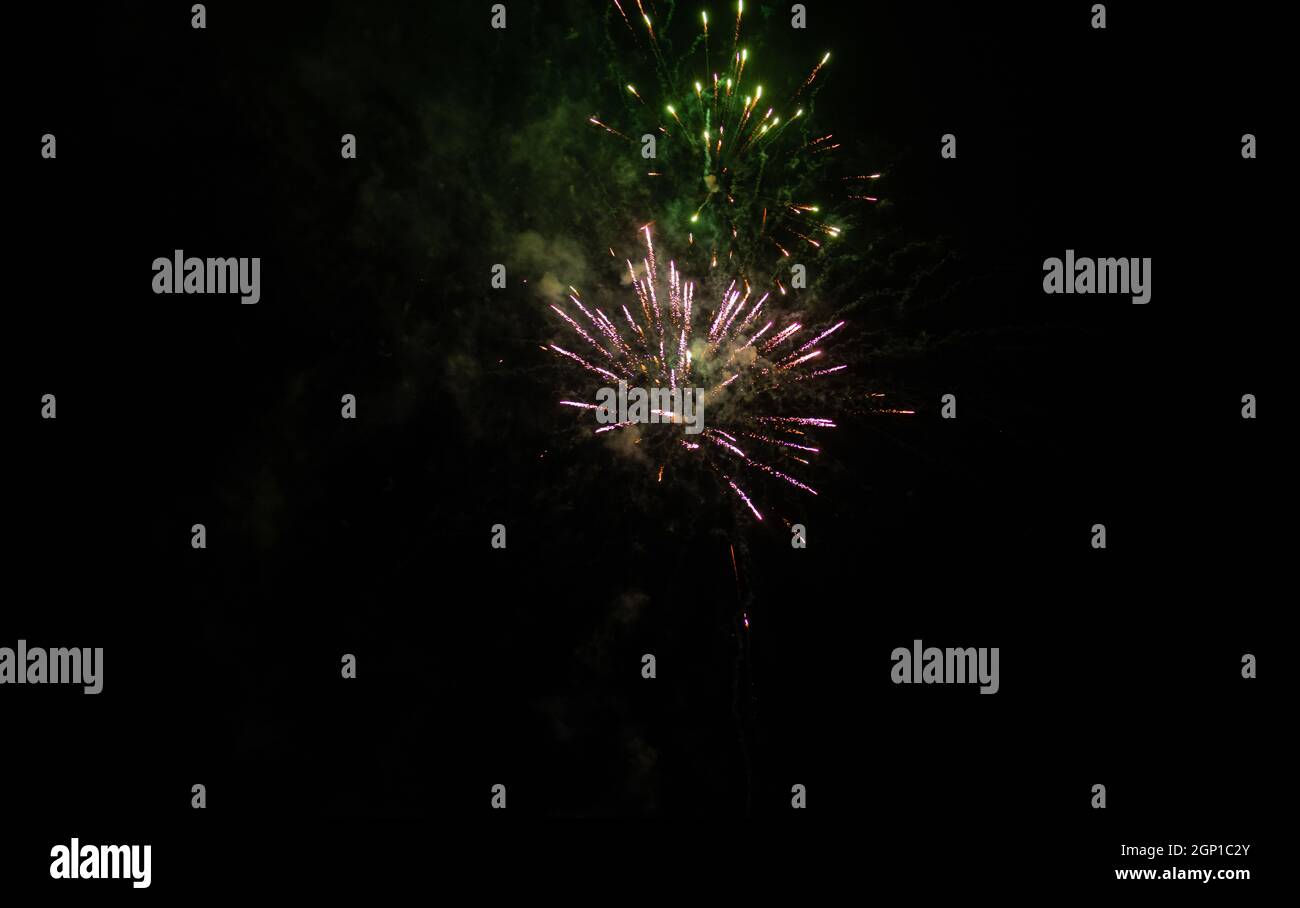 Abstract colored firework background with free space for text Stock ...