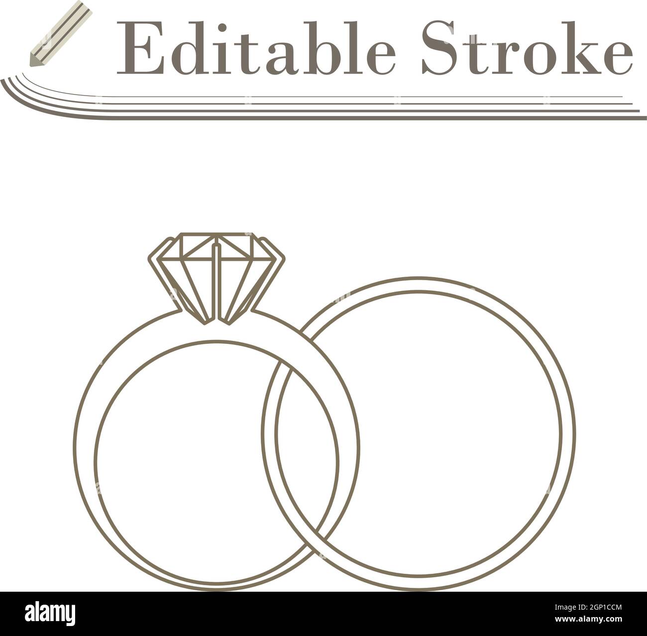 Wedding Rings Icon Stock Vector Image & Art - Alamy