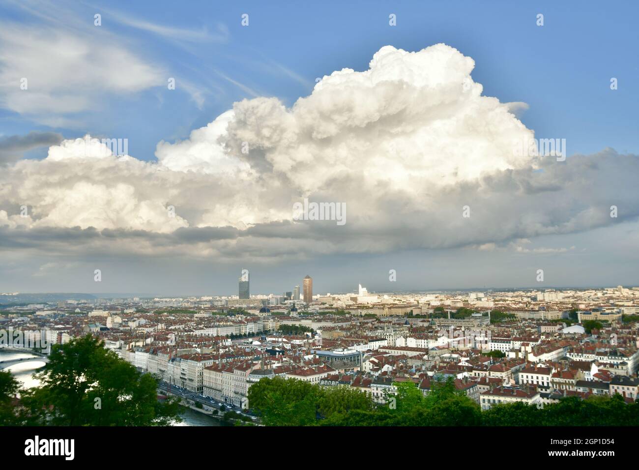 Majestic cityscape of Lyon France Stock Photo - Alamy