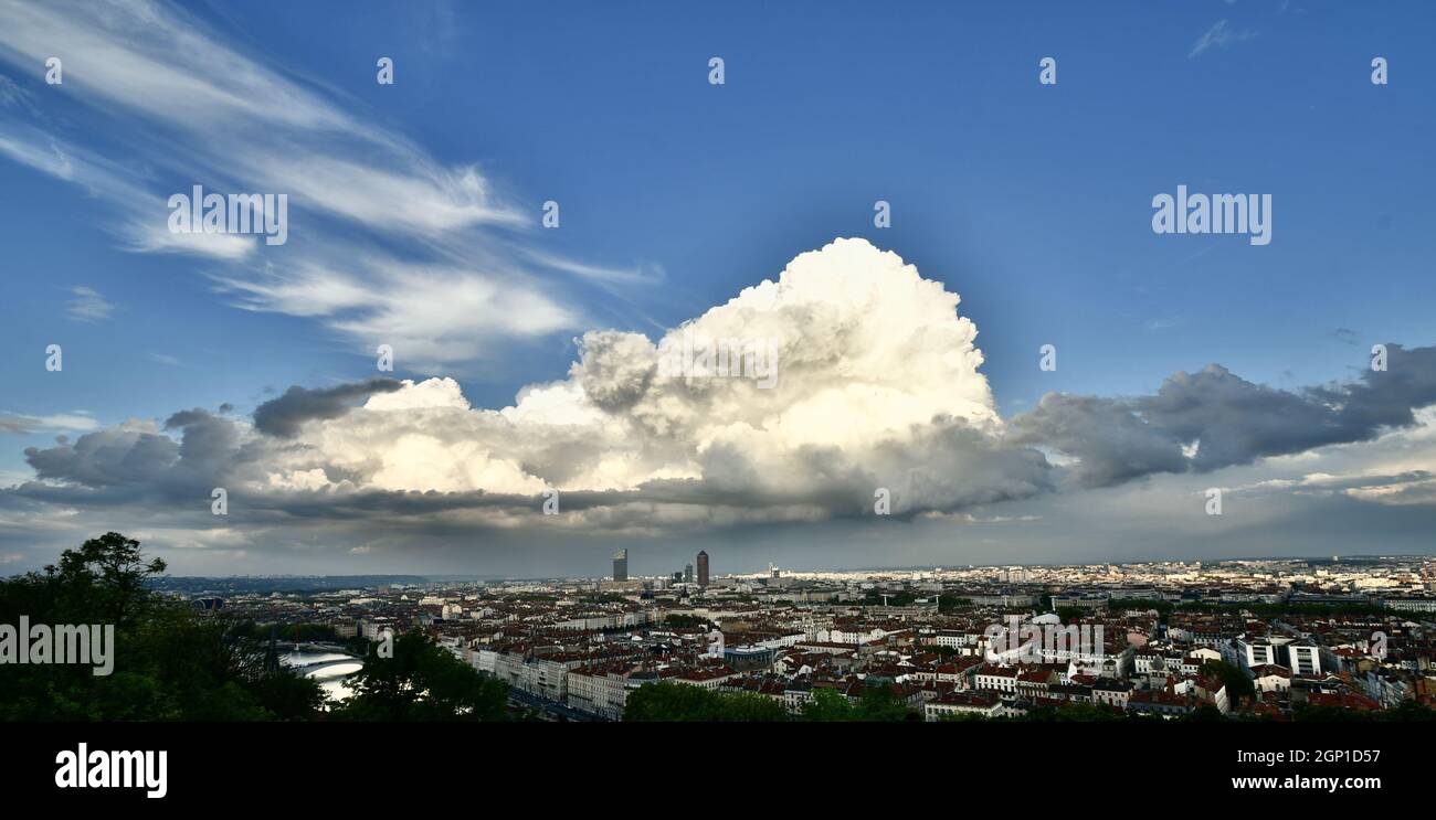 Majestic cityscape of Lyon France Stock Photo - Alamy