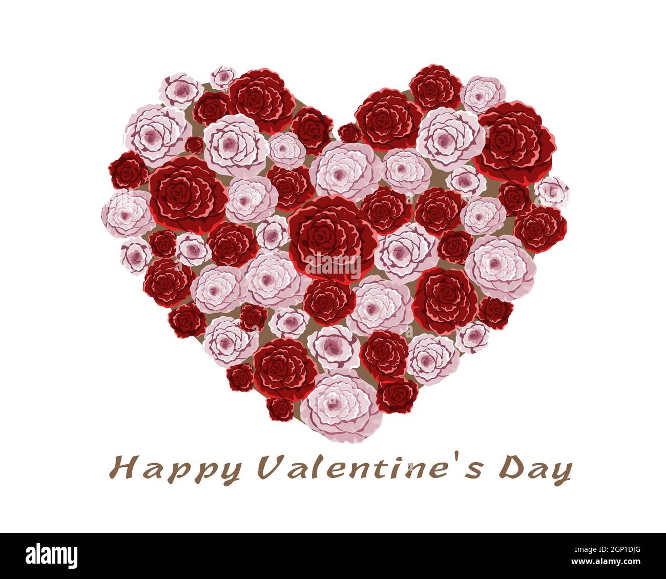 Illustration red rose on Cut Out Stock Images & Pictures - Alamy