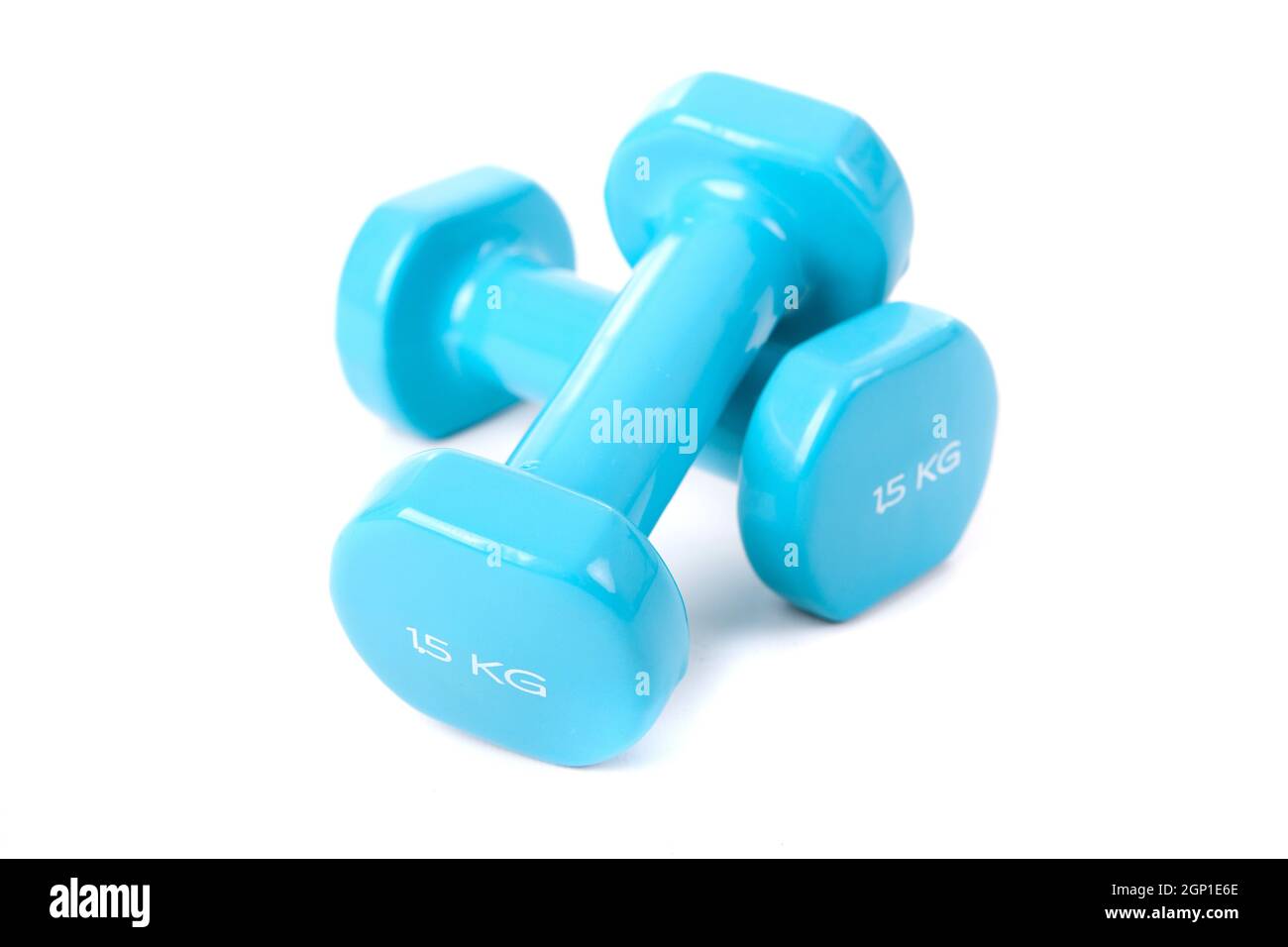 Fitness equipment, isolated over white background Stock Photo - Alamy