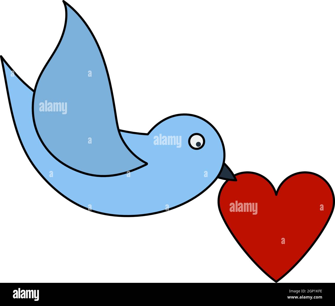 Dove With Heart Icon Stock Vector Image & Art - Alamy