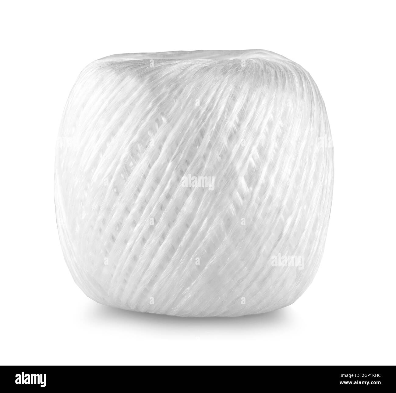 coil of white nylon rope isolated on white background Stock Photo - Alamy