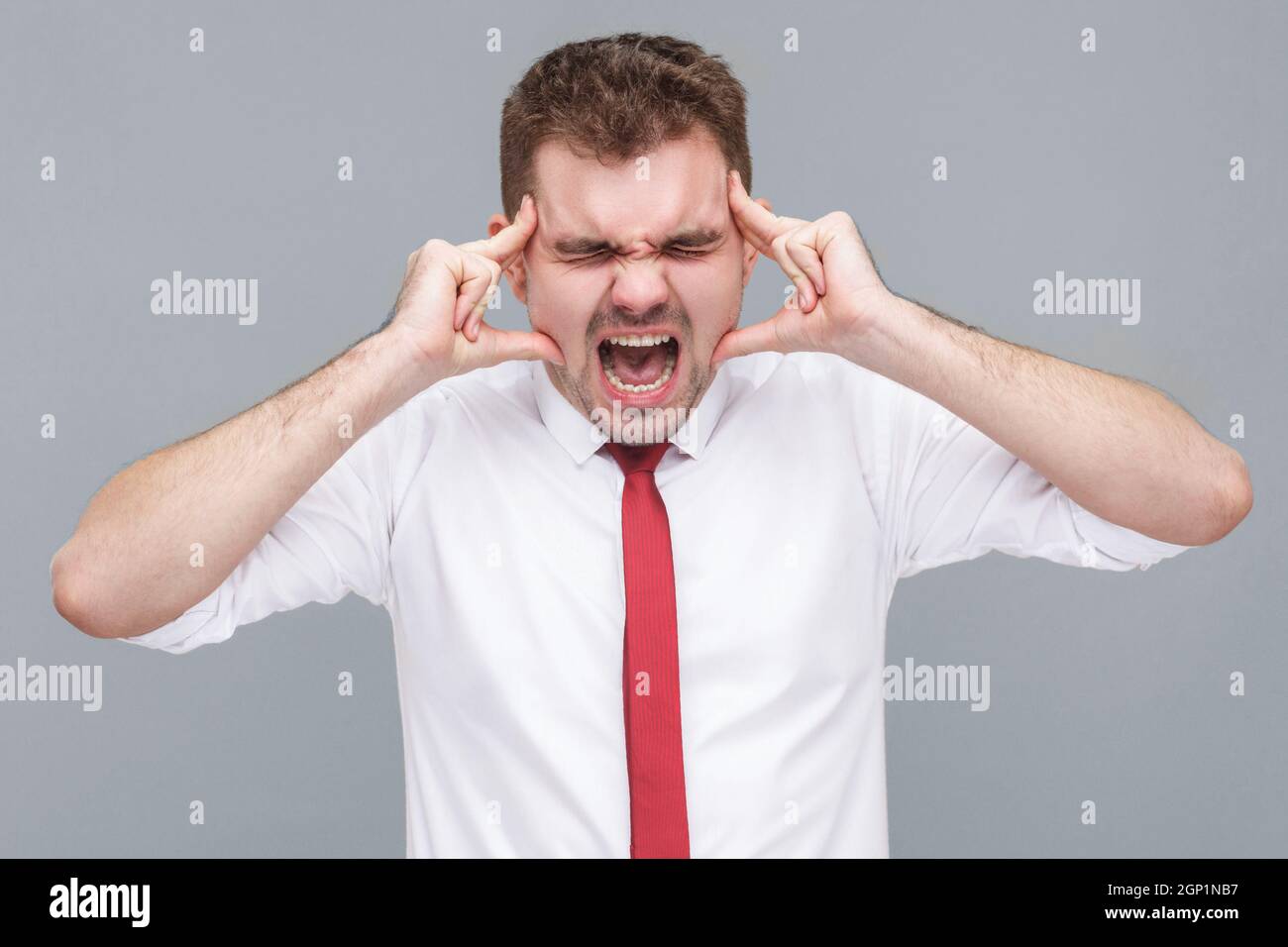 Man screaming in pain hi-res stock photography and images - Alamy
