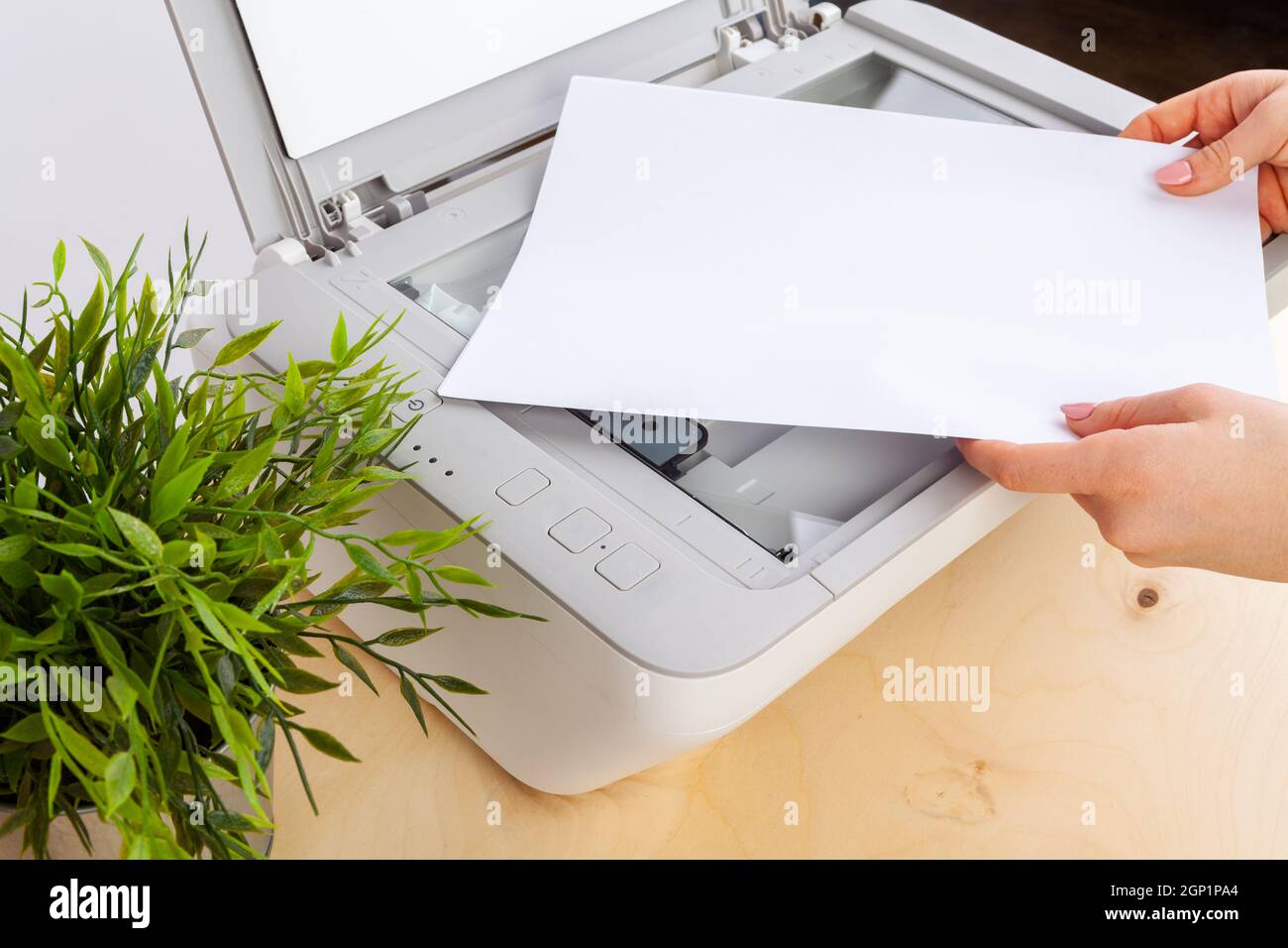 Close up woman using photocopier hi-res stock photography and images ...