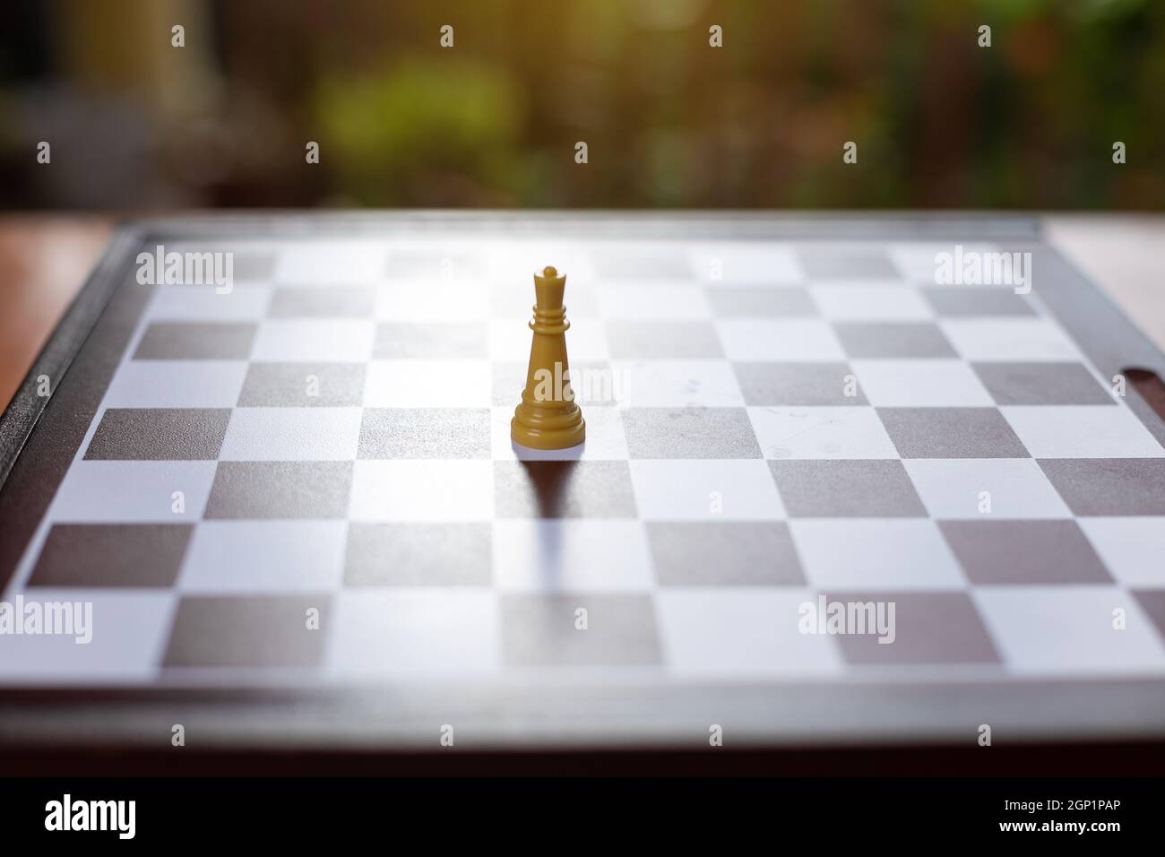 Queen on the chess board alone hi-res stock photography and images - Alamy