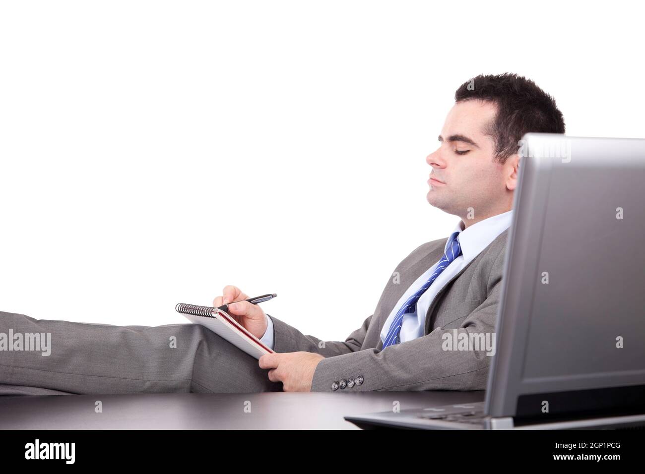 Business man at work - isolated Stock Photo - Alamy