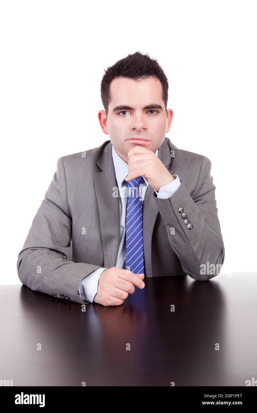 Business man at work - isolated Stock Photo - Alamy