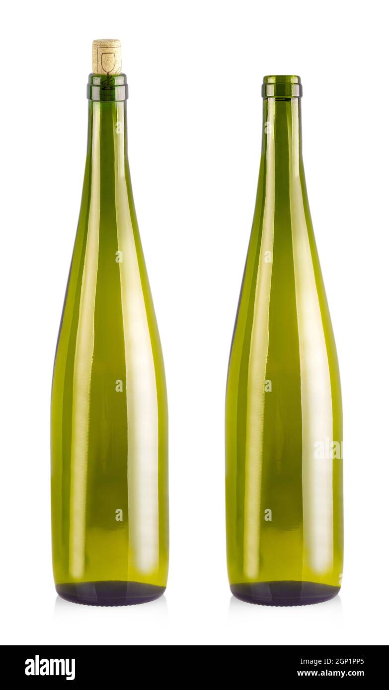 Empty bottle for wine isolated on white background Stock Photo - Alamy