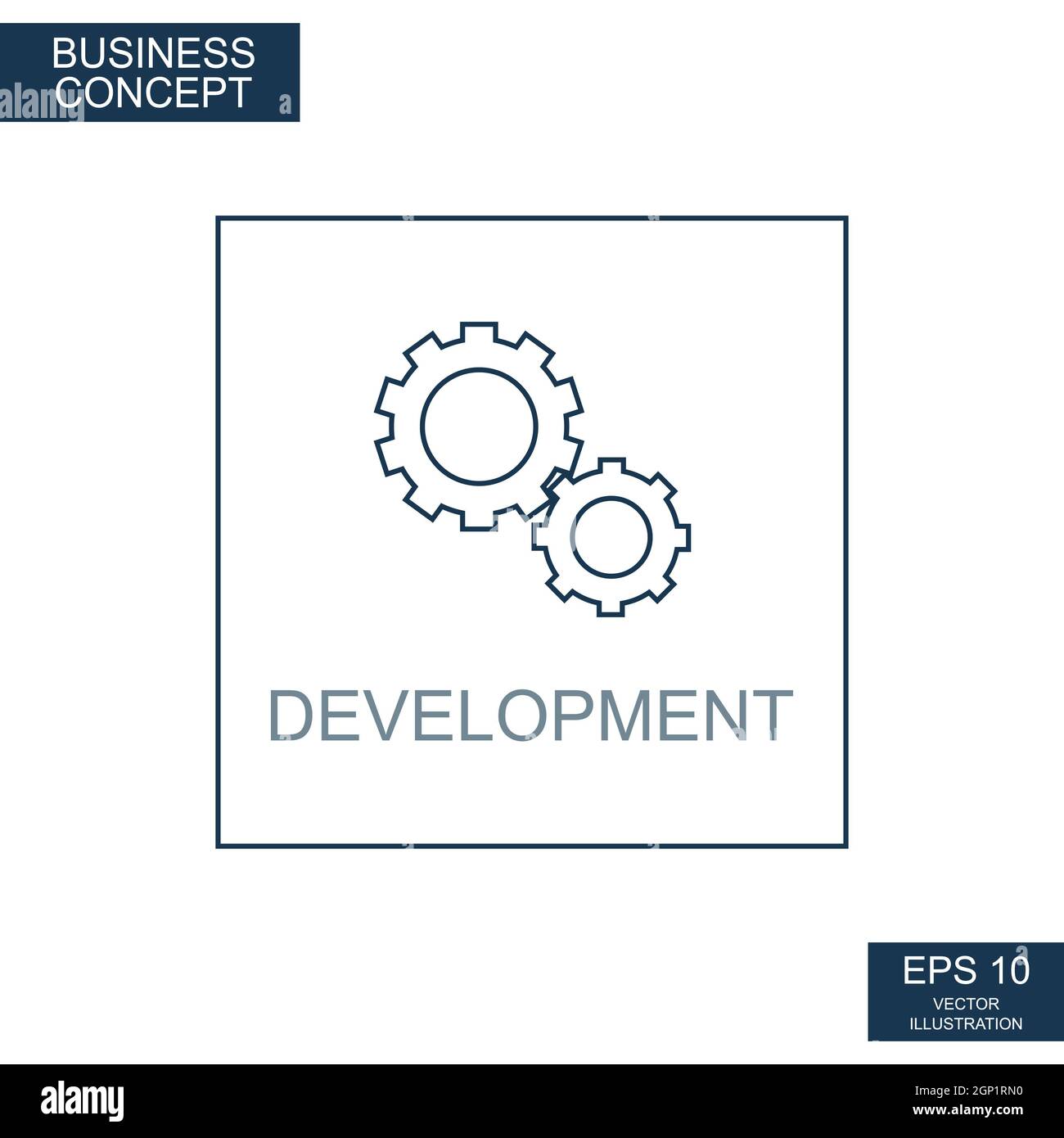 Business concept, web icon from thin lines. Development - Vector ...