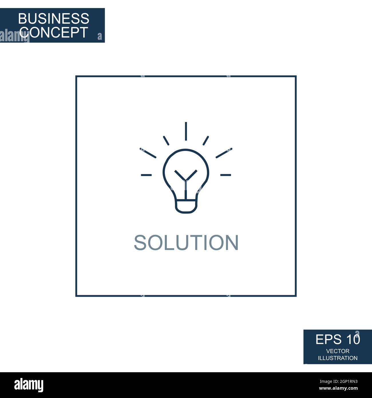 Business concept, web icon from thin lines. Solution - Vector ...