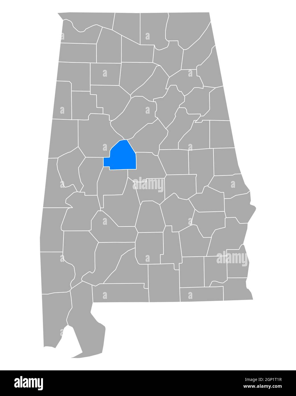 Map of Bibb in Alabama Stock Photo - Alamy
