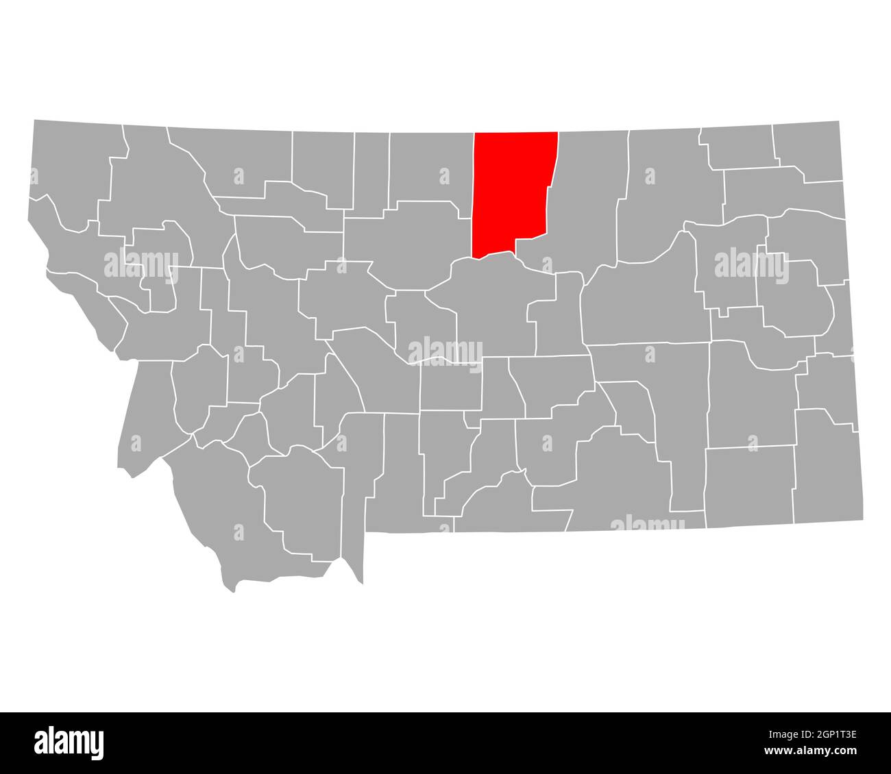 Map of Blaine in Montana Stock Photo - Alamy