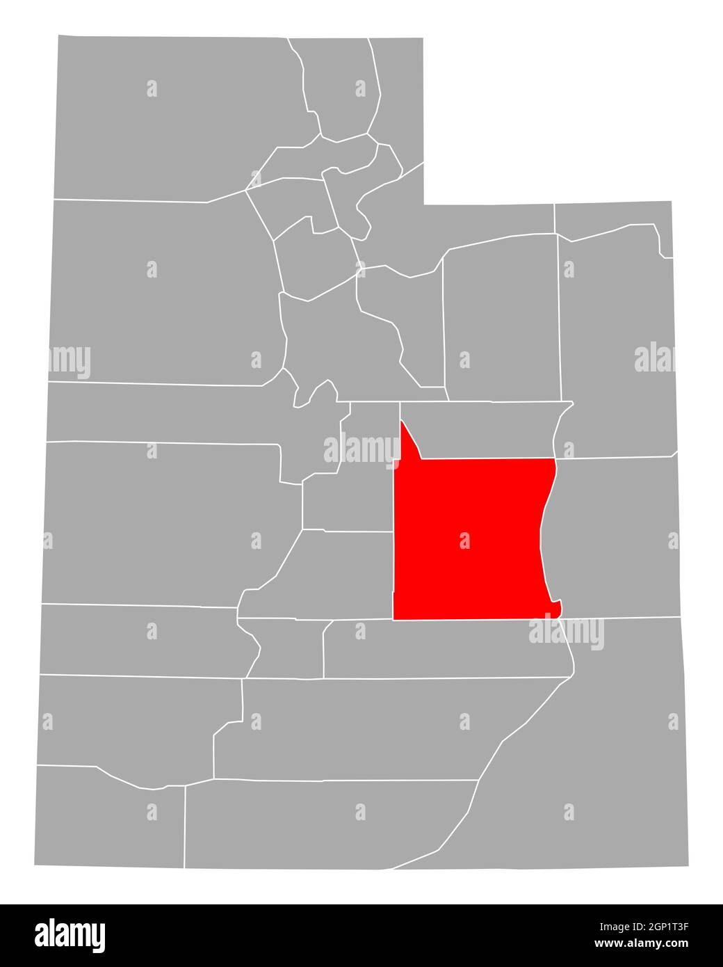 Emery county map hi-res stock photography and images - Alamy