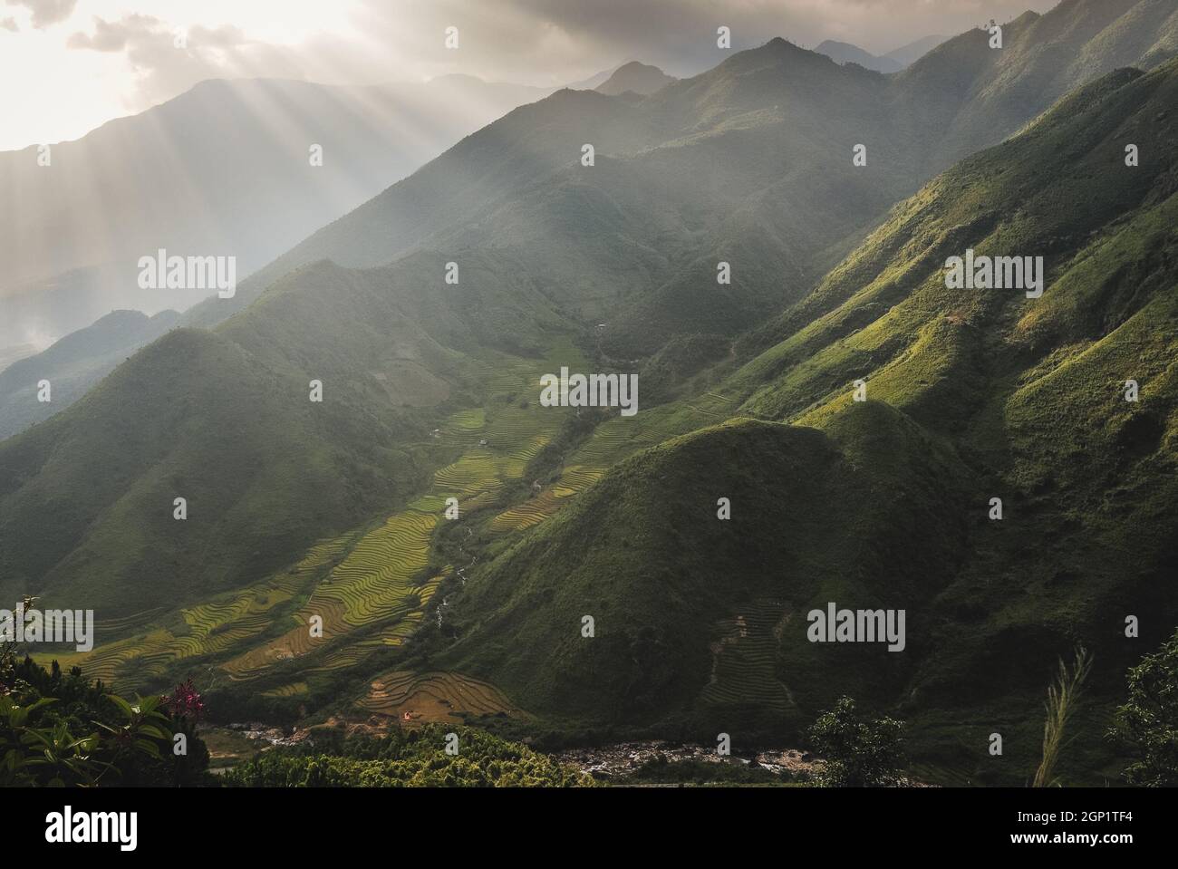 Mountain scenery of Sapa, Northwest Vietnam. Sapa is an incredibly ...