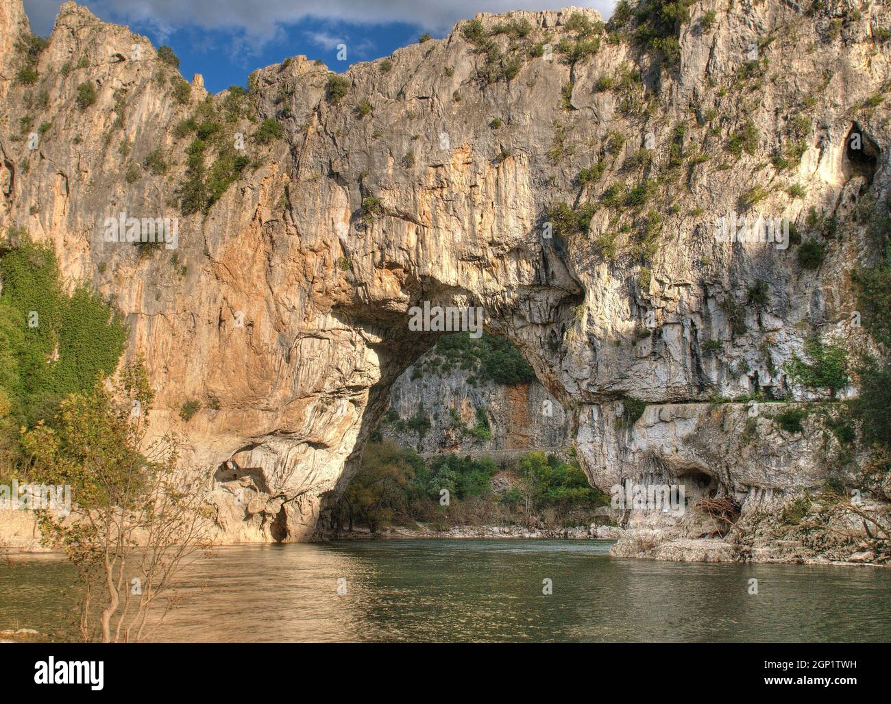 Pont D'Arc In The Canyon Of The Gorges De L'Ardeche With Reflections On ...