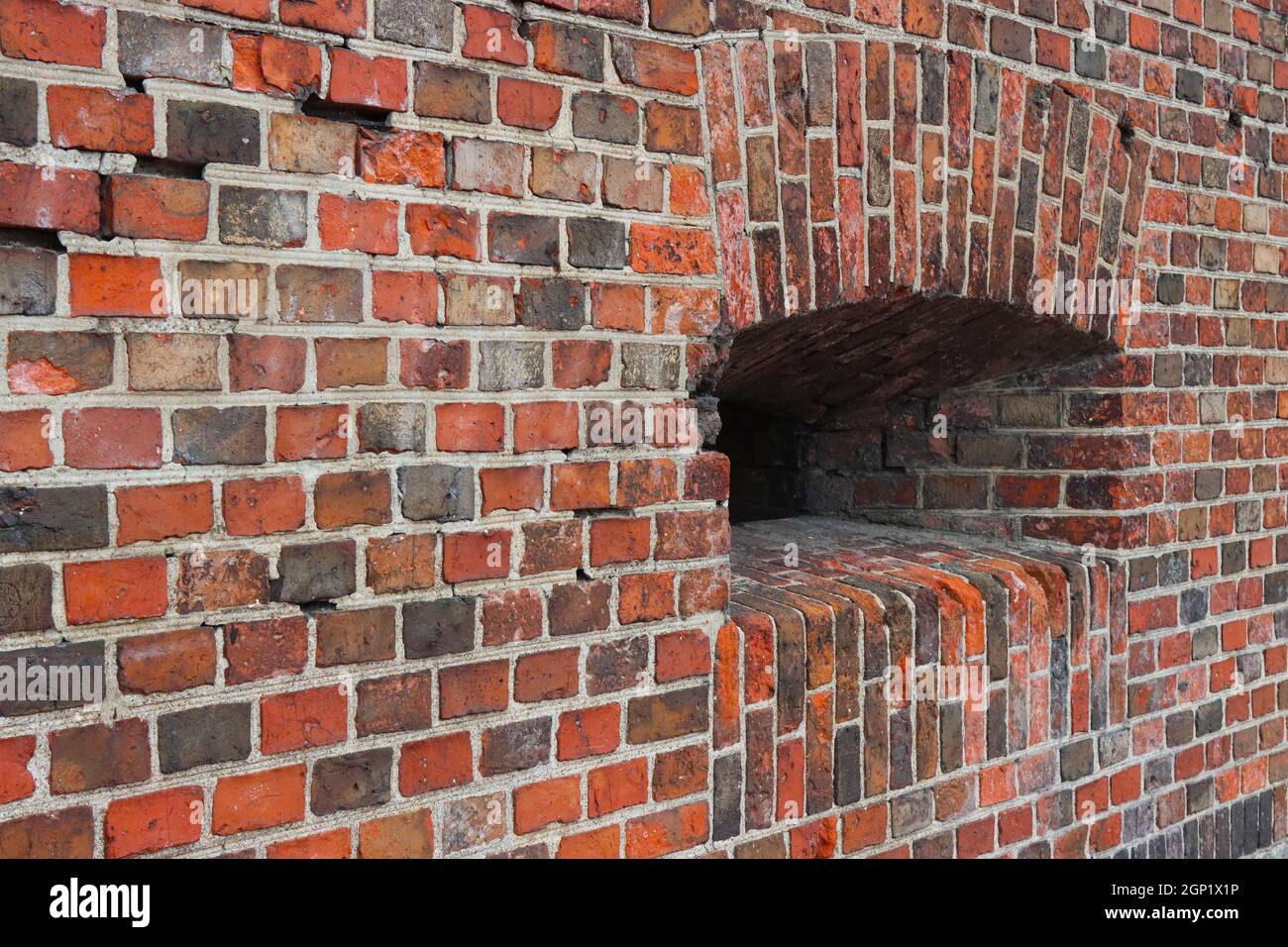 Defensive fortification of a fort in Prussia. architectural masonry of ...