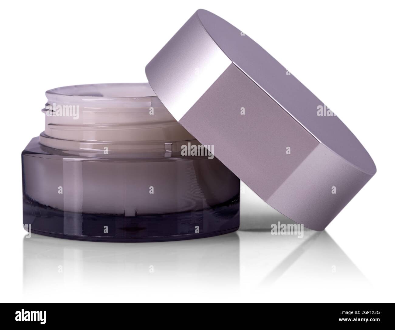 The cosmetic cream in container isolated on white background Stock ...