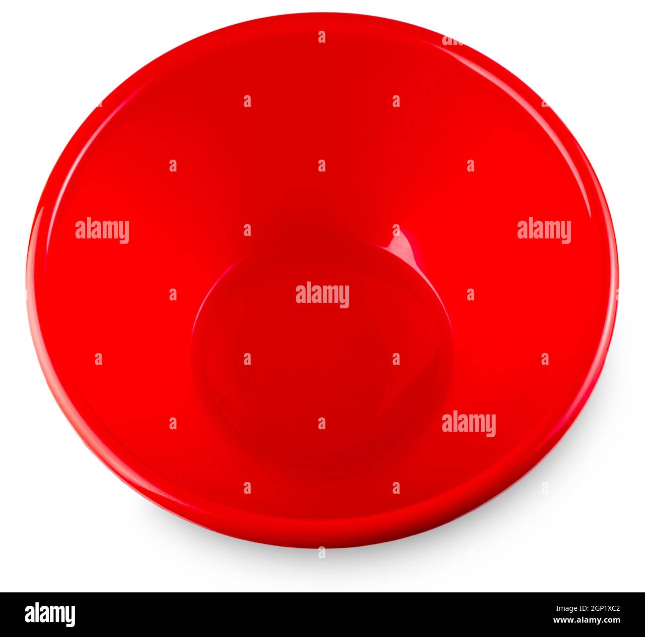 The red bowl isolated on white background Stock Photo - Alamy