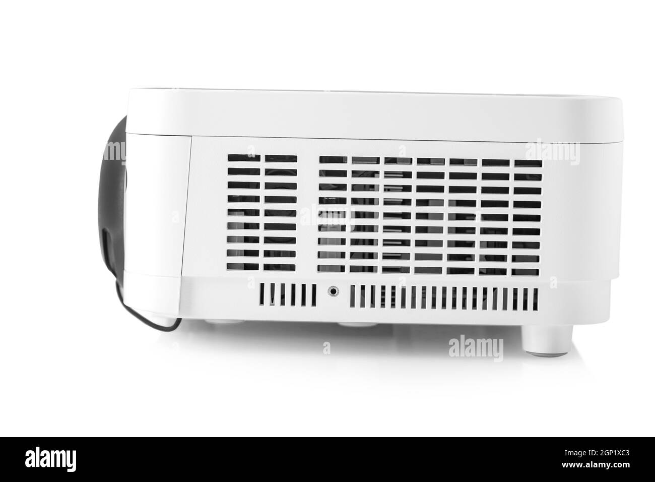 White multimedia projector isolated on white background Stock Photo - Alamy