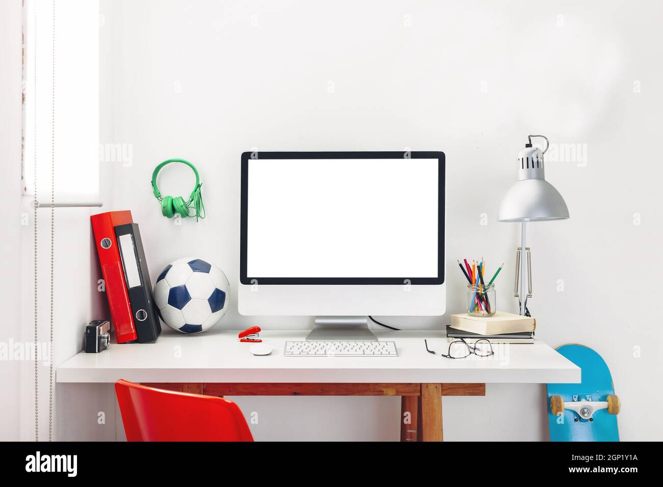 Modern study room for a boy Stock Photo - Alamy