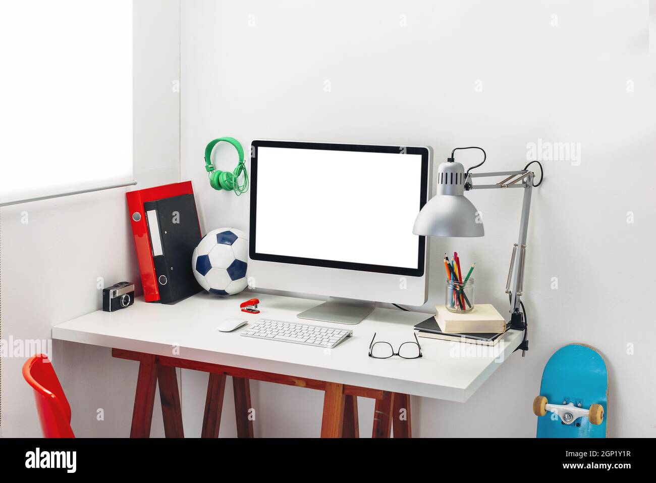 Modern study room for a boy Stock Photo - Alamy