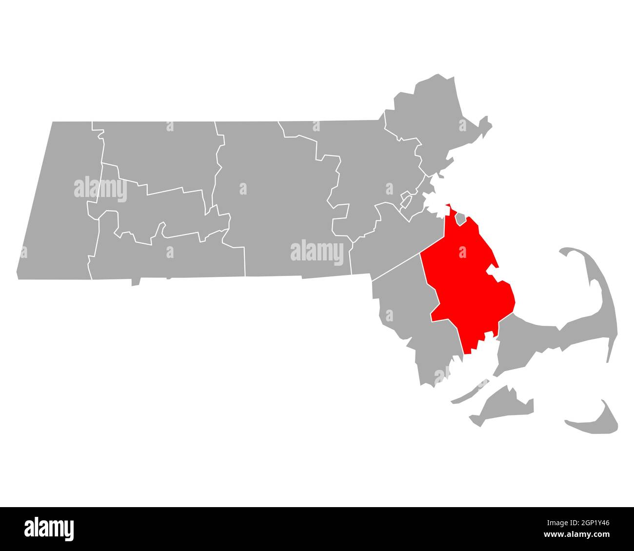 Map of Plymouth in Massachusetts Stock Photo - Alamy
