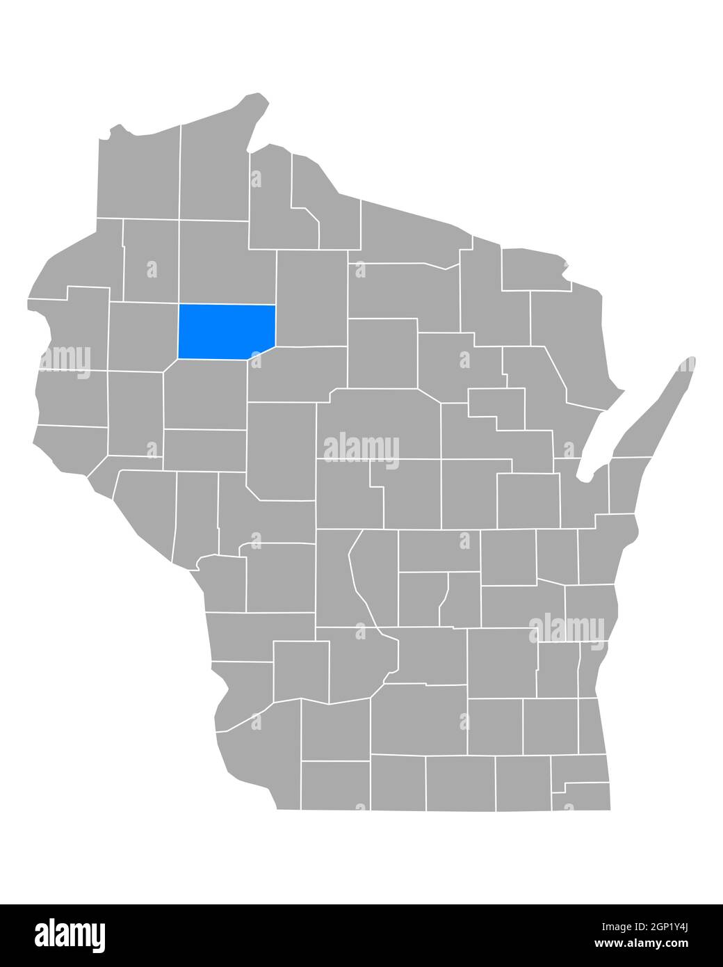 Map of Rusk in Wisconsin Stock Photo - Alamy