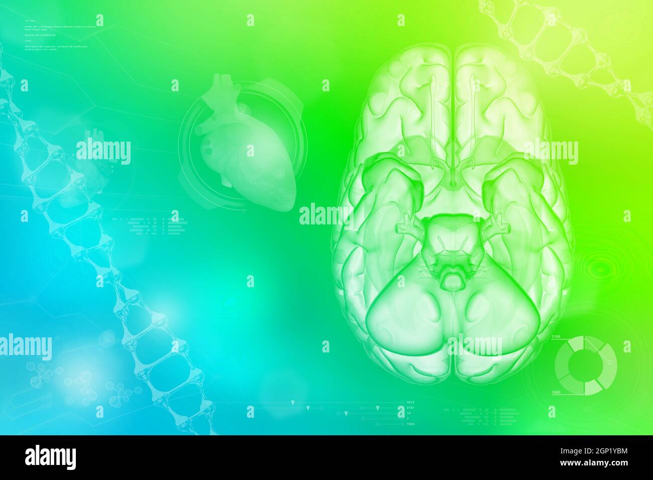 Human brain, brain surgery development concept - very detailed hi-tech ...